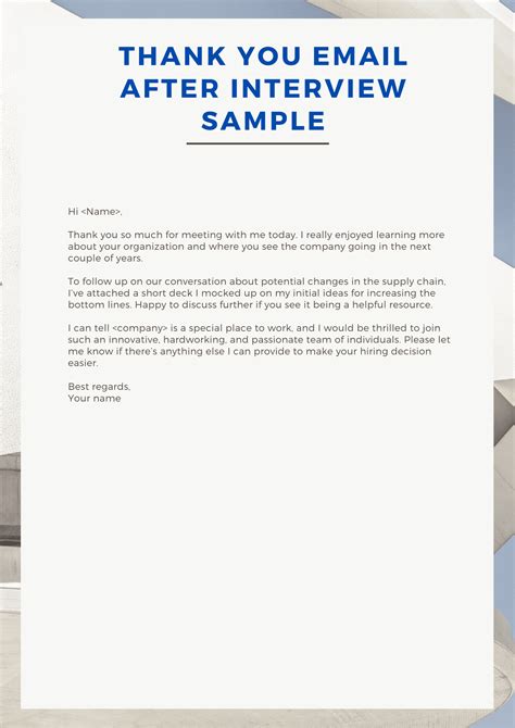 Thank You Email After The Interview Samples And Step By Step Guide
