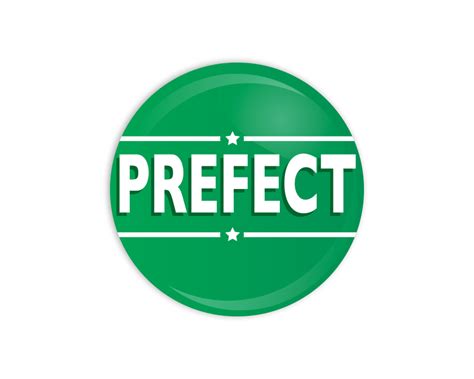 Prefect Green Button Badge School Merit Stickers