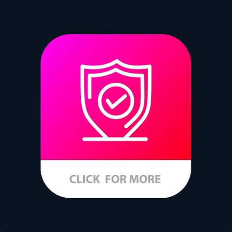 Confirm Protection Security Secure Mobile App Button Android And Ios Line Version 19098045