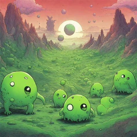 Green Blob Planet Epuzzle Photo Puzzle