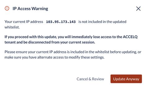 Ip Address Restriction Configuration In Accelq Accelq
