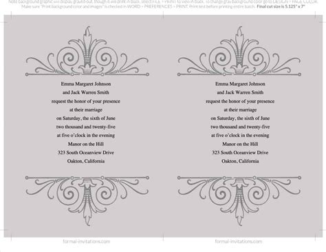 Regal Border Vintage Invitation Template