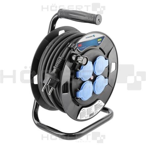 Hogert produžni kabel gumirani na motalici 3x1 5mm2 30m HT1E721