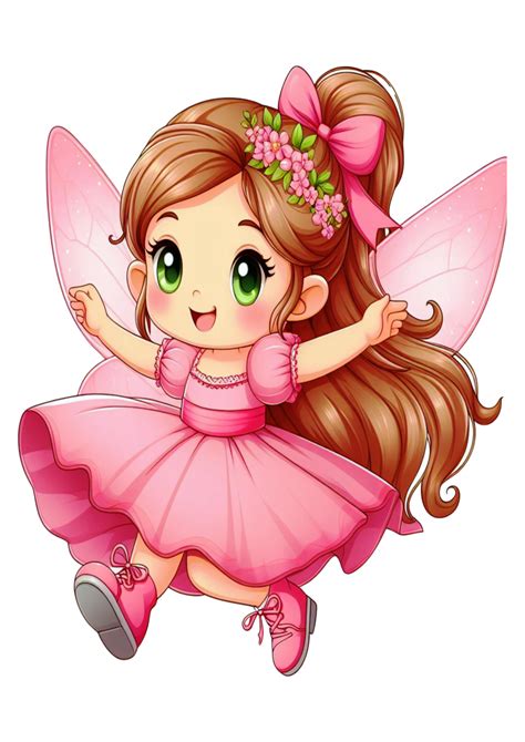 Fadinha Rosa Fundo Transparente Clipart Vetor Lacinho Png