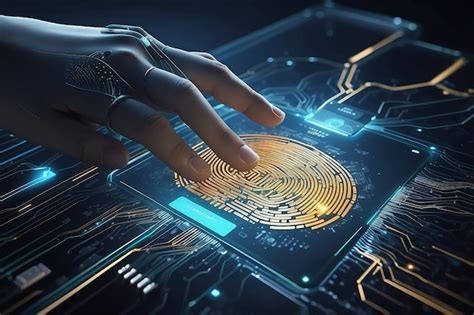 Premium Photo Internet Security Fingerprint Scanning Unlock And