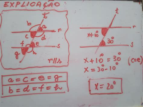 Na figura a seguir as retas r e s são paralelas e t é uma reta