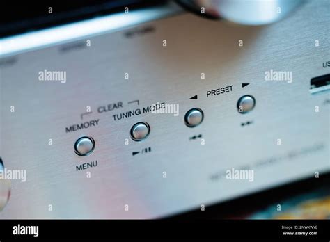 Tunning Buttons For Radio Dab And Fm Presets On A High End Stereo