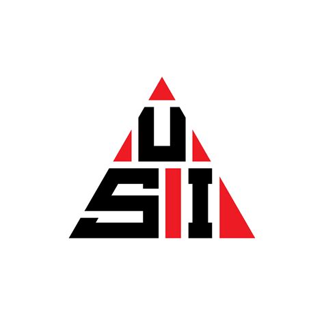 usi triangle letter logo design with triangle shape usi triangle logo