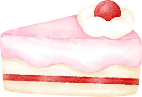 Watercolor Cake Strawberry 23324140 Png