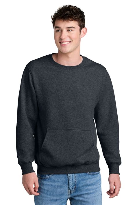 Port And Company Core Fleece Crewneck Pocket Sweatshirt Product Sanmar