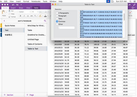 Mac How To Convert A Table To Text In Mac Onenote Office Onenote Gem