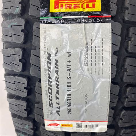 Llanta Pirelli 265 60 R18 Scoprion AT Plus - Radios y rines