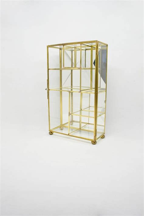 Vtg Glass And Mirrored Display Box Glass Curio Shelf