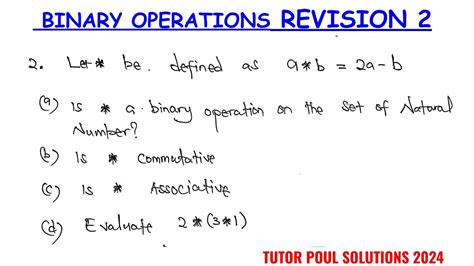 Show That Is A Binary Operation Commutative And Asssociative In A Simple Way Youtube