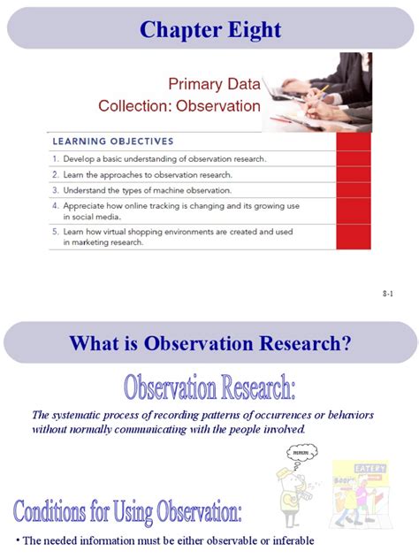8 Primary Data Collection Observation Pdf Observation Data