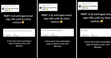 Woman Chooses The Most Hilarious Sign Offs On Emails To Prove That Her