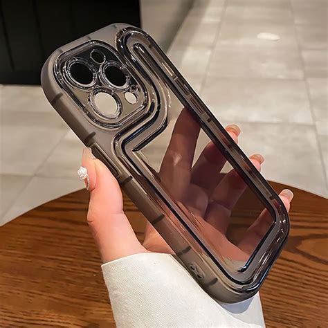 เคสโทรศัพท์มือถือ ซิลิโคนนิ่ม ใส กันกระแทก เรียบง่าย หรูหรา For Iphone