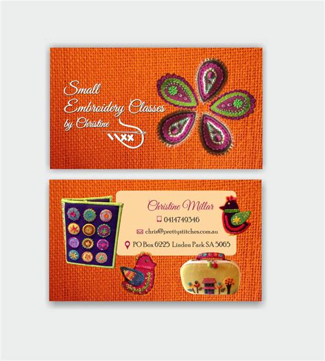 Embroidery Business Card Ideas At Robert Crain Blog