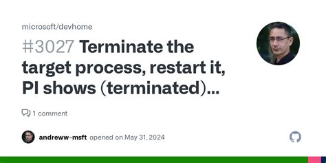 Terminate The Target Process Restart It PI Shows Terminated