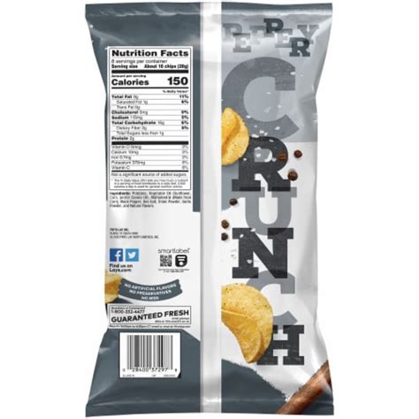 Lays® Kettle Cooked Salt And Cracked Pepper Kettle Potato Chips 8 Oz