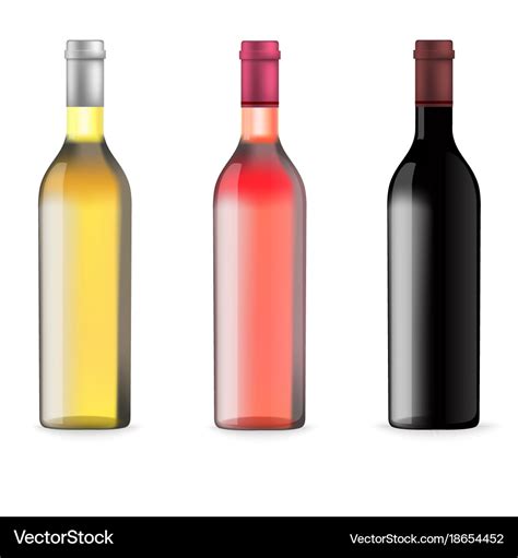 Wine Bottles With Blank Label Royalty Free Vector Image