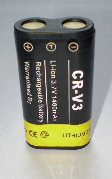 Rechargeable CR-V3 (CR-V3R) Li-ion 1480 mAh Battery CRV3-R.