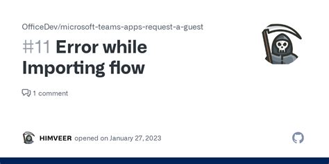 Error While Importing Flow · Issue 11 · Officedev Microsoft Teams Apps Request A Guest · Github