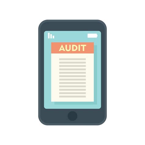 Smartphone Audit Icon Flat Isolated Vector 15032580 Vector Art At Vecteezy