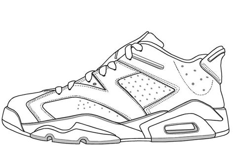 Air Jordan 6 Coloring Pages Sketch Coloring Page