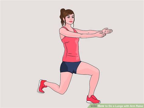 3 Ways To Do A Lunge With Arm Raise Wikihow Fitness