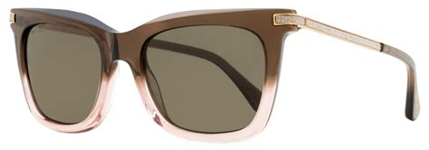 Jimmy Choo Rectangular Sunglasses Olye 08m70 Brown Nudegold 52mm