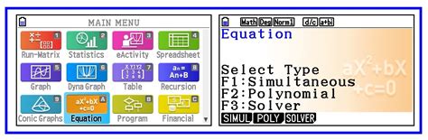 Eddies Math And Calculator Blog Casio Graphing Calculators Equation Variables
