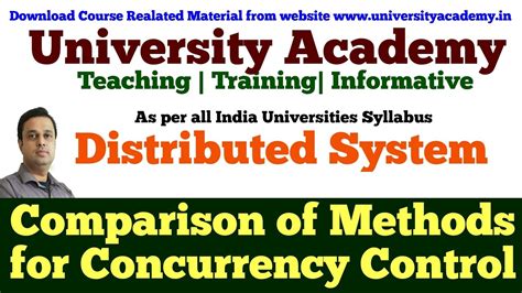 ds36 comparison of methods for concurrency control optimistic