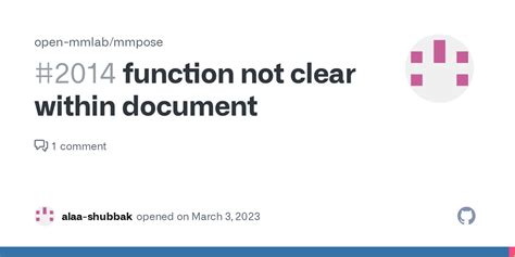 Function Not Clear Within Document · Issue 2014 · Open Mmlabmmpose · Github