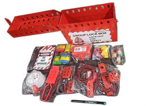 Steel Group Lockout Tagout Box Kit For Electrical Safety Multipurpose