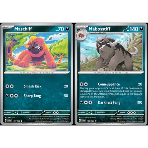 Pokemon Tcg Paldea Evolved Maschiff Mabosstiff Shopee Malaysia