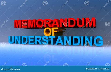 Mou Memorandum Of Understanding Legal Document Agreement Stamp Cartoon