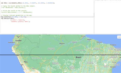 Ee Geometry Bbox On Google Earth Engine Produces A Very Long Rectangle