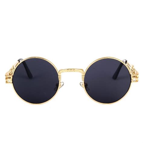 China Customized Retro Teampunk Round Metal Sunglasses Suppliers