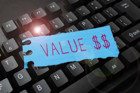Conceptual Display Value Internet Concept The Worth Of The Process Id
