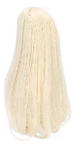 Doll Long Fake Hair Toy Head Wig Mesh Cloth Blunt Bangs For Mercadolibre