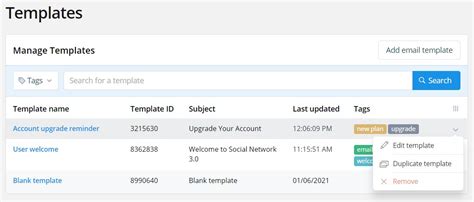 API Templates SMTP GO Support