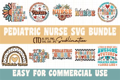 Pediatric Nurse Svg Png Bundle