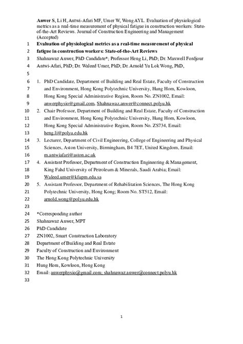 Pdf Evaluation Of Physiological Metrics As Real Time Measurement Of