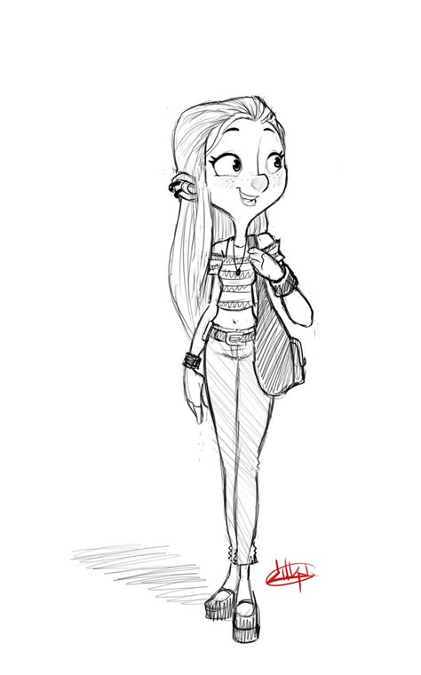 Girl A Day 15 By Luigil On Deviantart Character Design Character Design Animation Concept