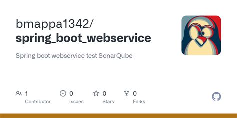 GitHub Bmappa Spring Boot Webservice Spring Boot Webservice Test SonarQube