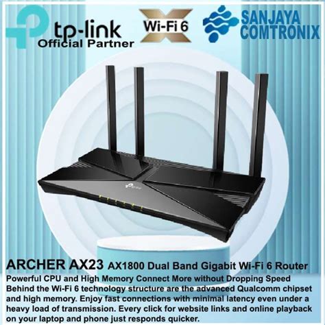 Promo Tp-Link Archer Ax23 Dual-Band Ax1800 Wi-Fi 6 Router Diskon 3% di ...