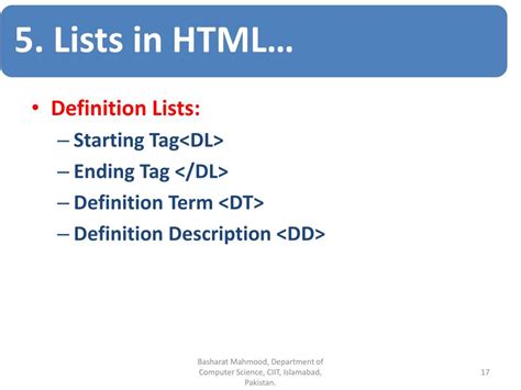 Ppt Introduction To Html Basic Structure Of A Html Page Text