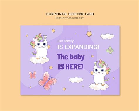 Free Psd Pregnancy Announcement Template