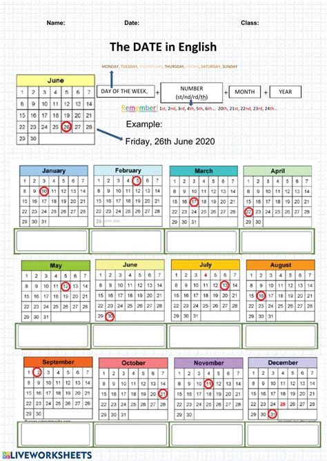 Writing The Date Interactive And Downloadable Worksheet You Can Do The Exercises Online Or